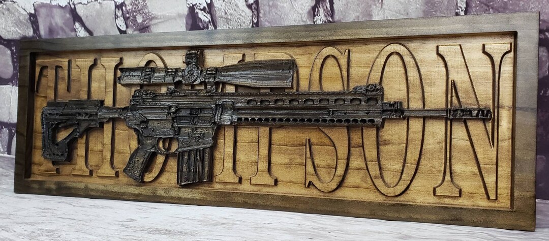Custom Sniper Rifle Name Sign - Etsy