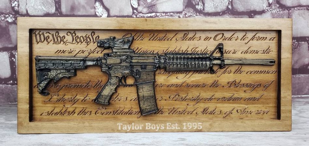 Customizable M4 Military Rifle With the Constitution Behind It - Etsy