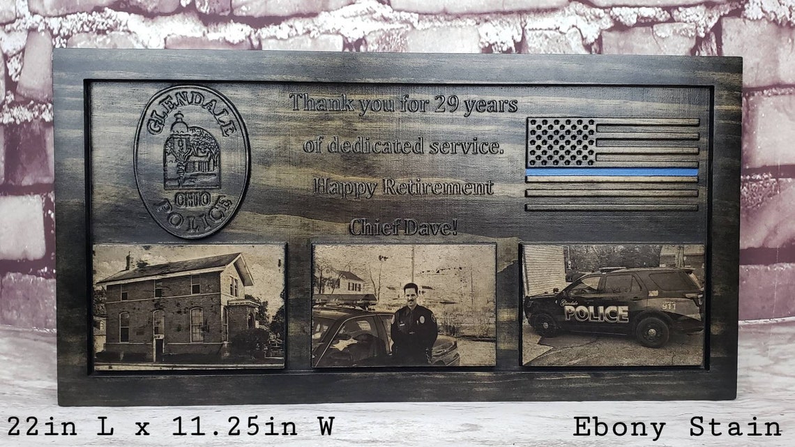 Customizable Law Enforcement Retirement Plaque | Etsy