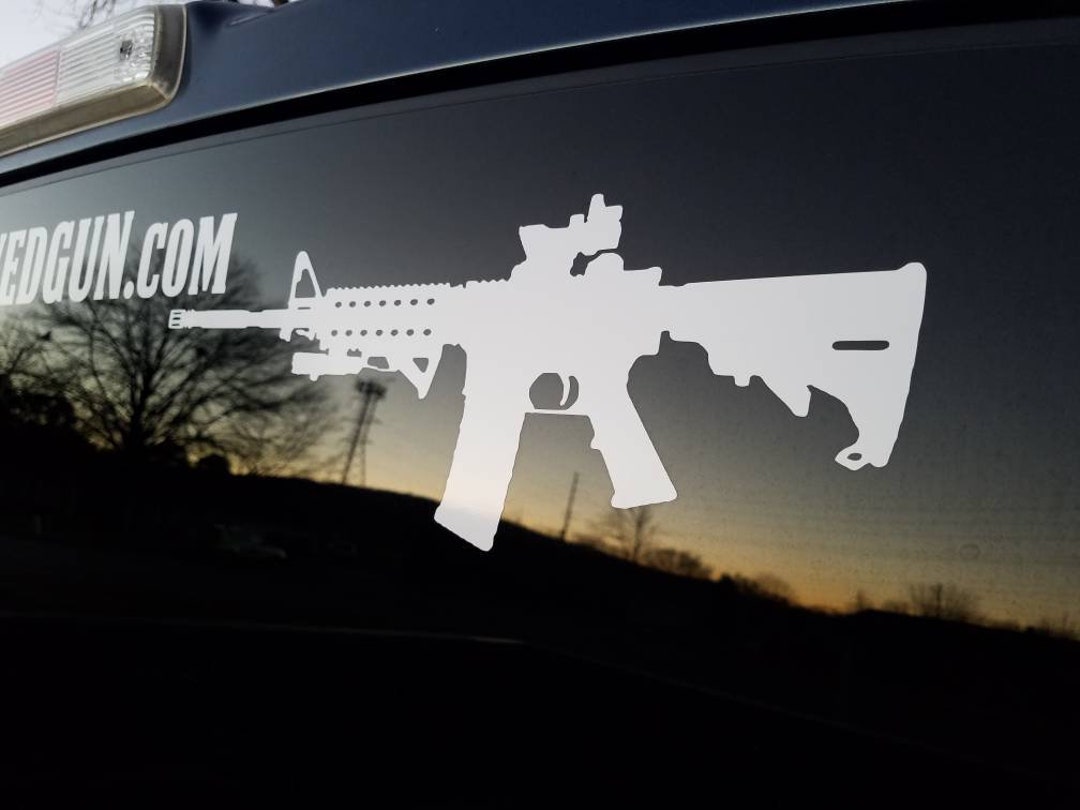 AR-15 Vinyl Decal - Gun Sticker for Car or Wall - Etsy