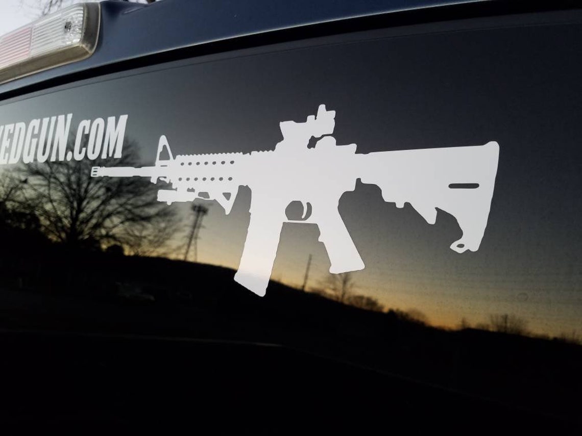 AR-15 VINYL DECAL for Car or Walls Custom Vinyl Decals Gun - Etsy
