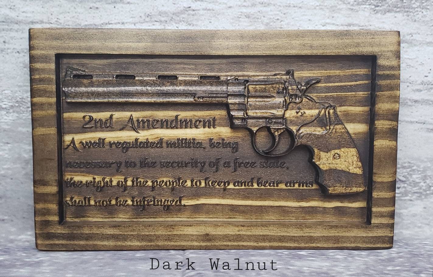 Handgun Sign With Second Amendment Wooden Gun Decor Man Cave | Etsy