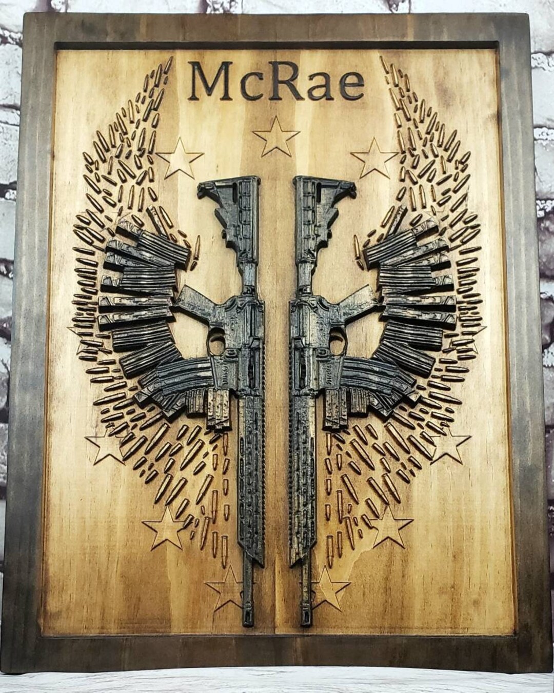 Customizable AR-15 Rifles With Bullet & Magazine Wings With Wording ...