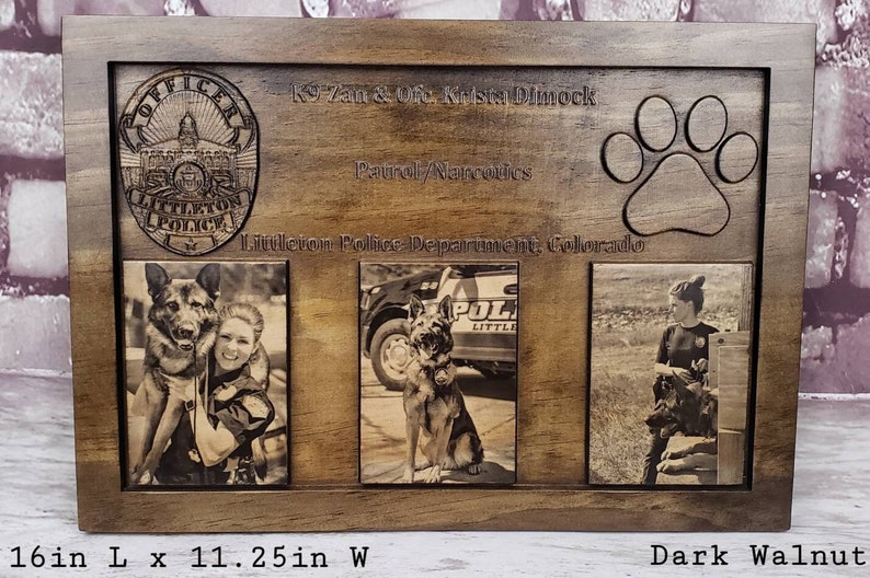 Customizable K9 and Handler Police Officer Law Enforcement Memorial ...