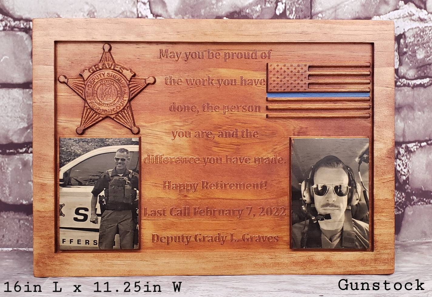 Customizable Law Enforcement Retirement Plaque With Painted - Etsy