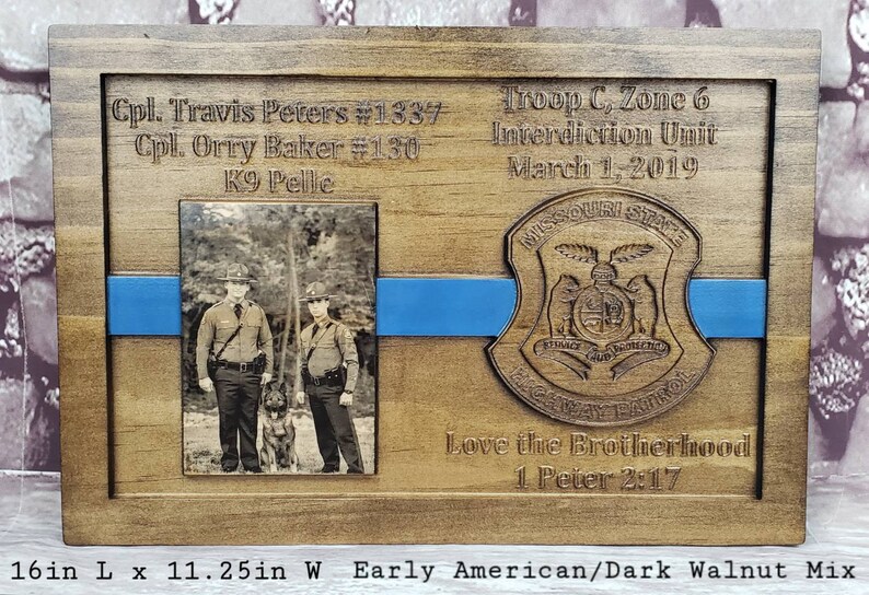Customizable Law Enforcement Retirement Plaque With Painted - Etsy