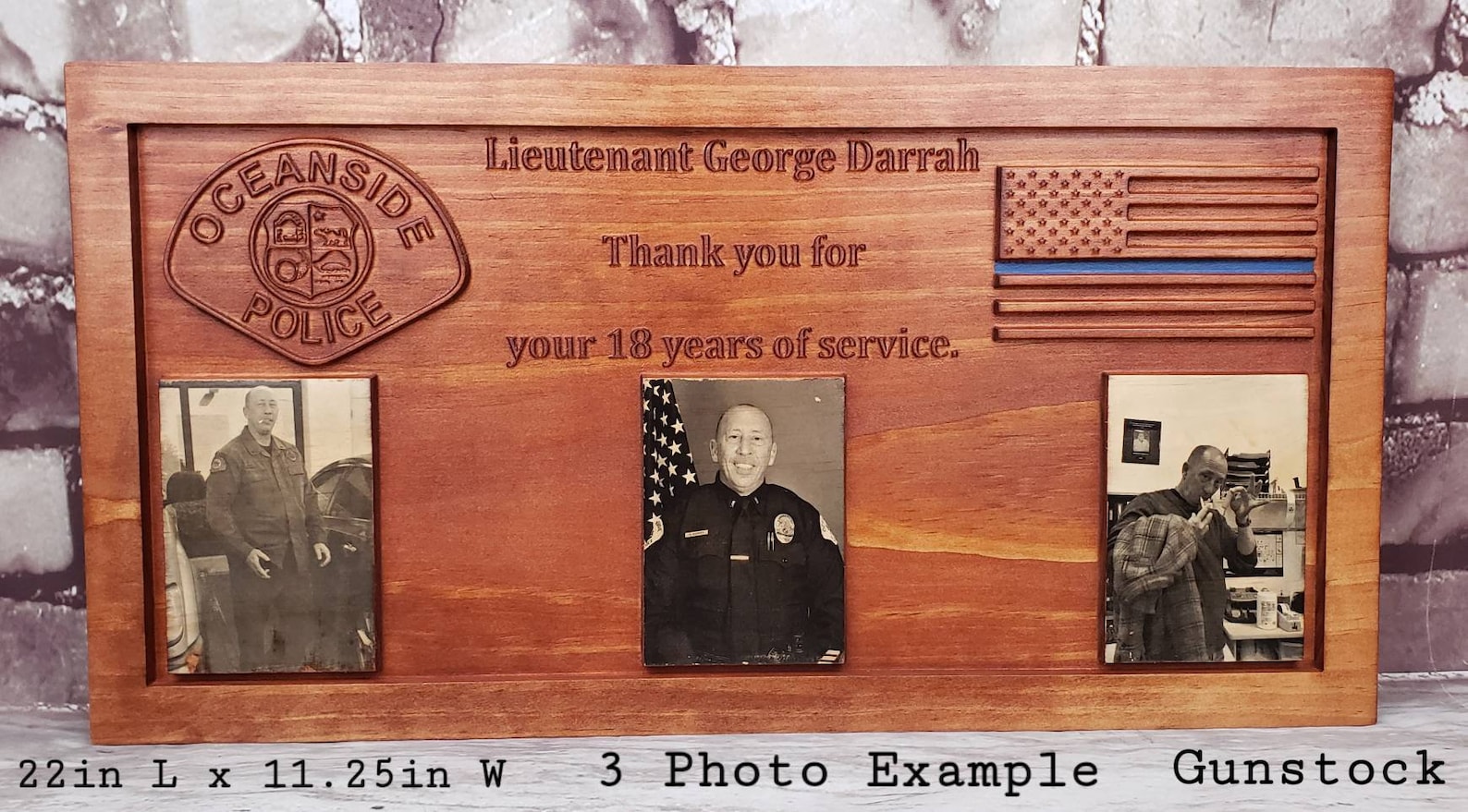 Customizable Law Enforcement Retirement Plaque With Painted - Etsy