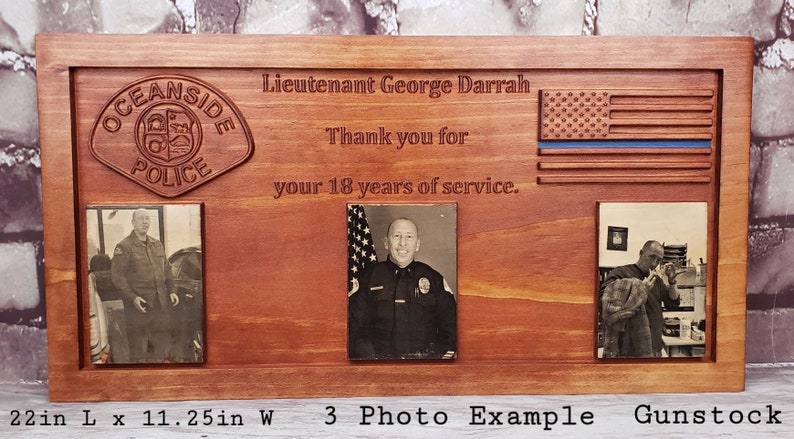 Customizable Law Enforcement Retirement Plaque With Painted - Etsy