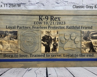 Customizable K9 and Handler Police Officer Law Enforcement Memorial ...