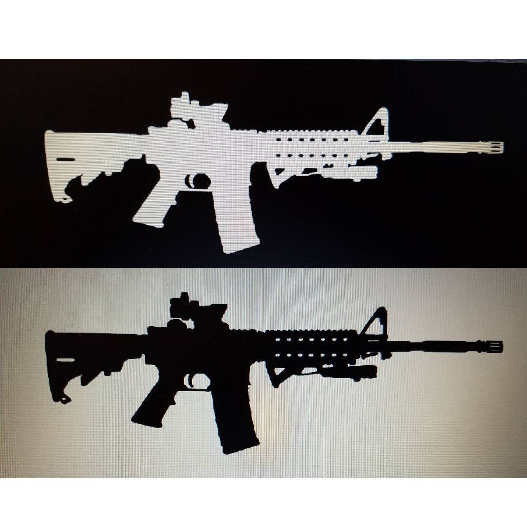 AR-15 VINYL DECAL for Car or Walls Custom Vinyl Decals Gun - Etsy