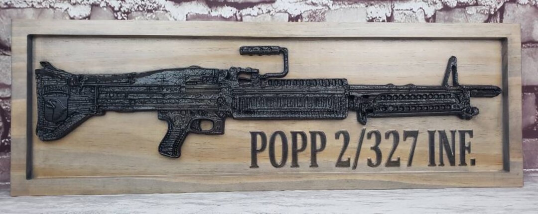 Customizable Machine Gun Name Sign - Etsy