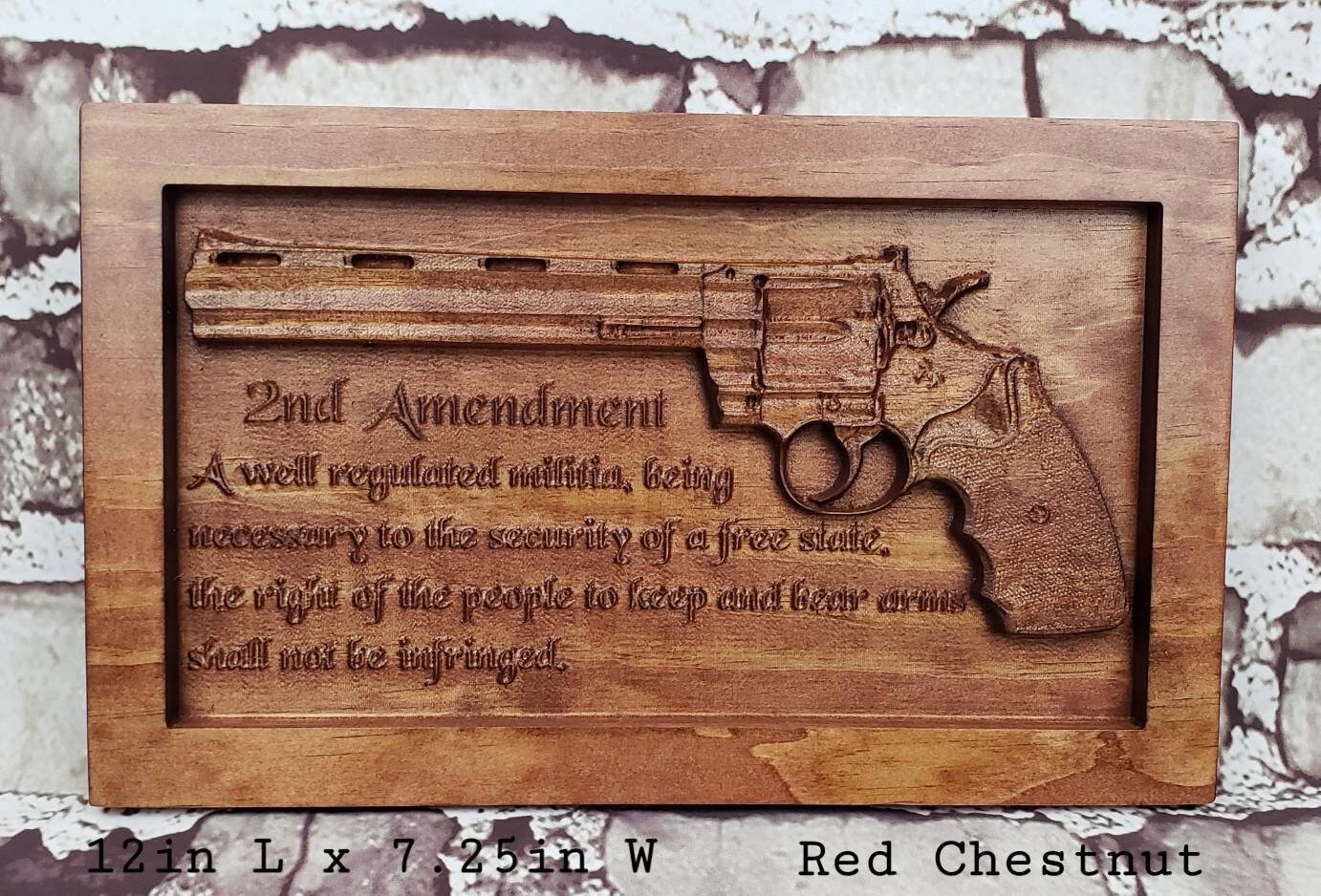 Handgun Wooden Sign: 2nd Amendment Decor, Custom Engraved Option - Etsy