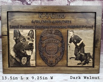 K9 Plaque | Etsy