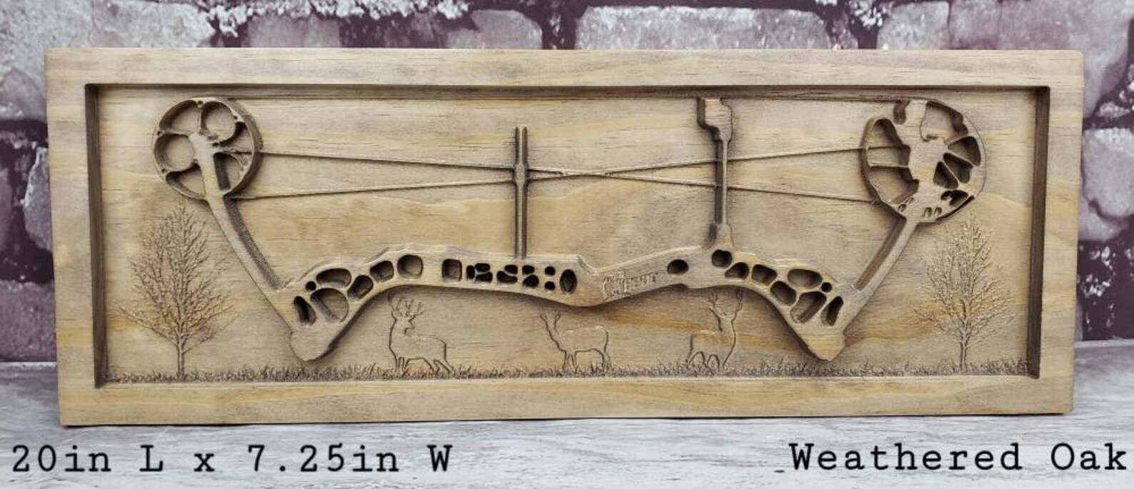 Customizable Hunting Bow With Deer Buck and Doe Trees and - Etsy