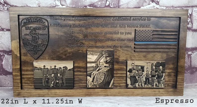 Customizable Law Enforcement Retirement Plaque With Painted - Etsy