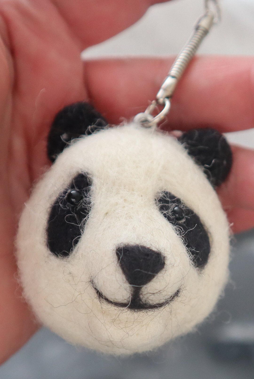 Felted Pig Cat Panda Ladybird Key Chains Key Rings Handbag - Etsy
