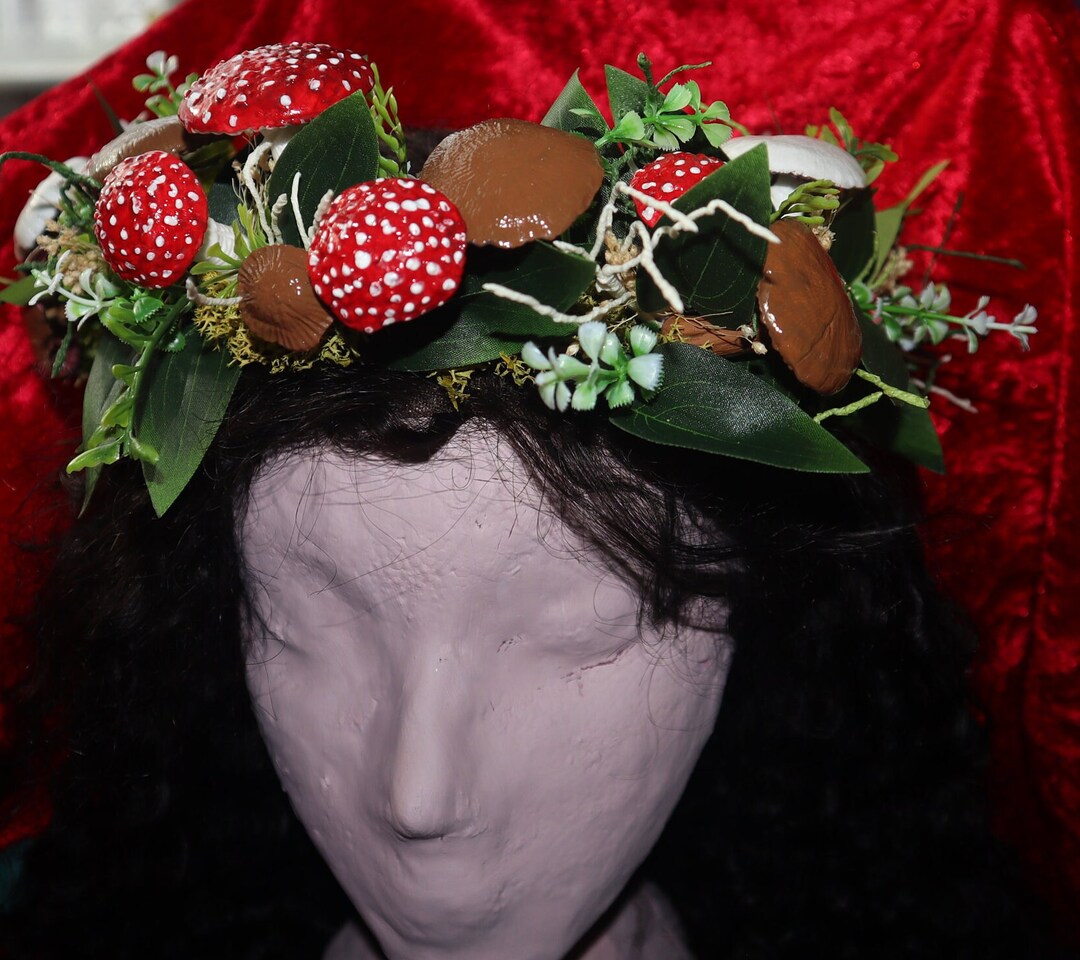 Fantasy Crown Mushroom Toadstools Headband Cos Play Crown Woodland ...