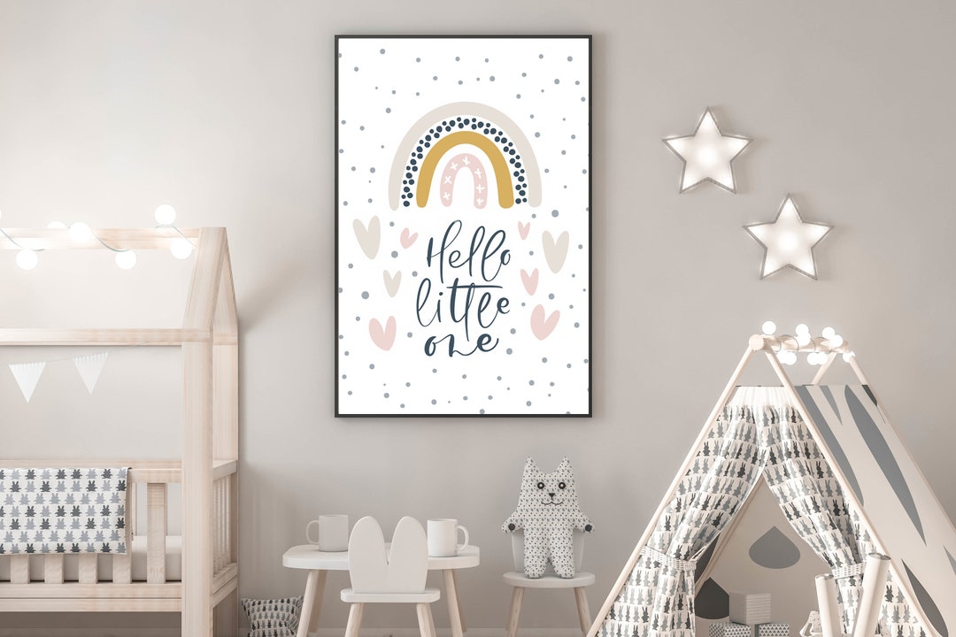 Children's Room Poster Rainbow, Poster, Mural, Size A4, A3, or A2, Wall ...