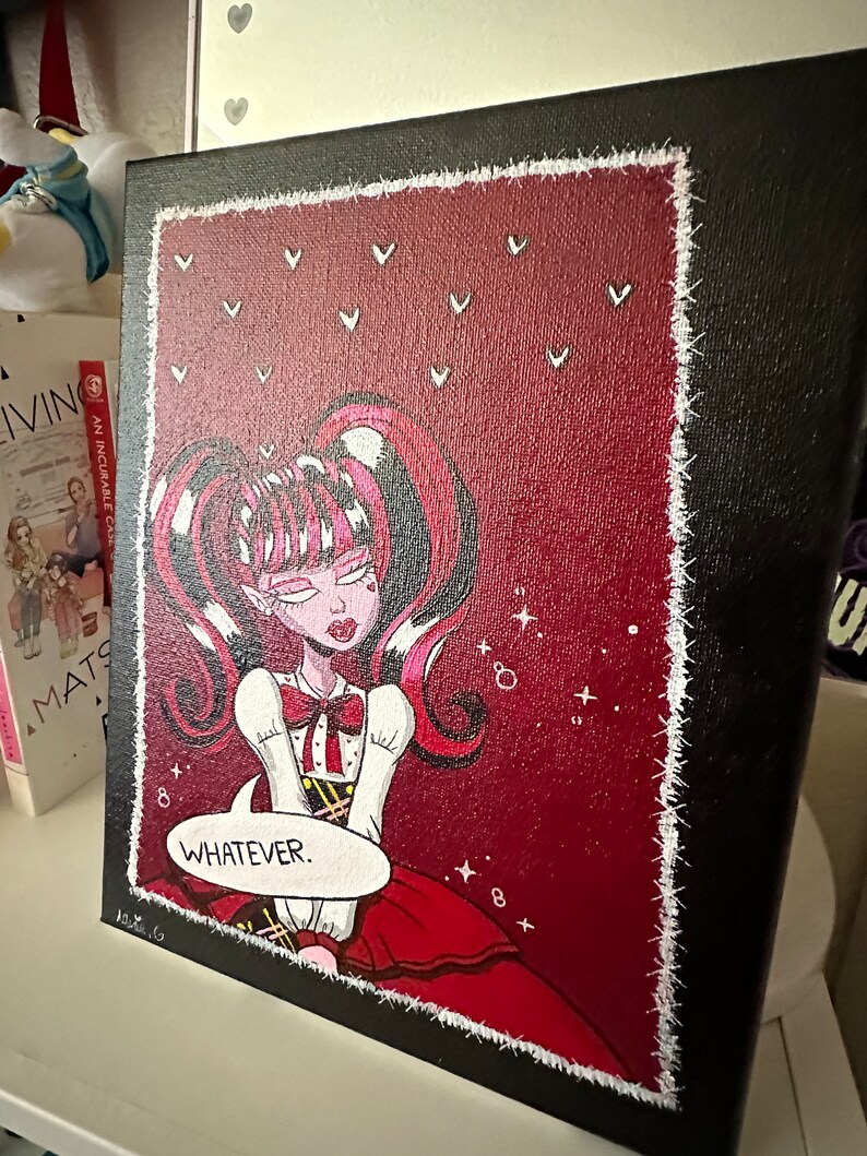 Vampire Goth Girl Canvas Painting - Etsy