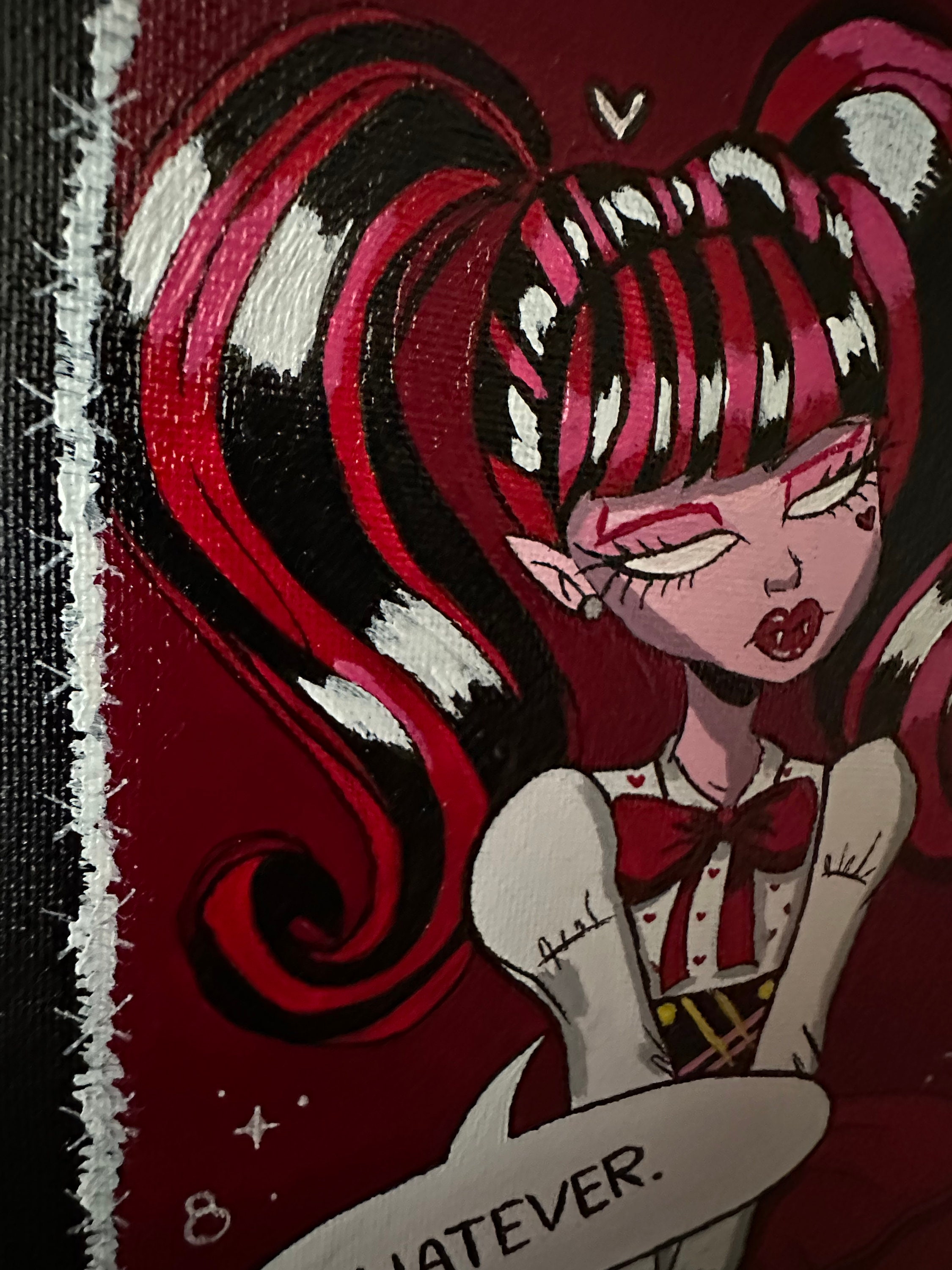 Vampire Goth Girl Canvas Painting - Etsy