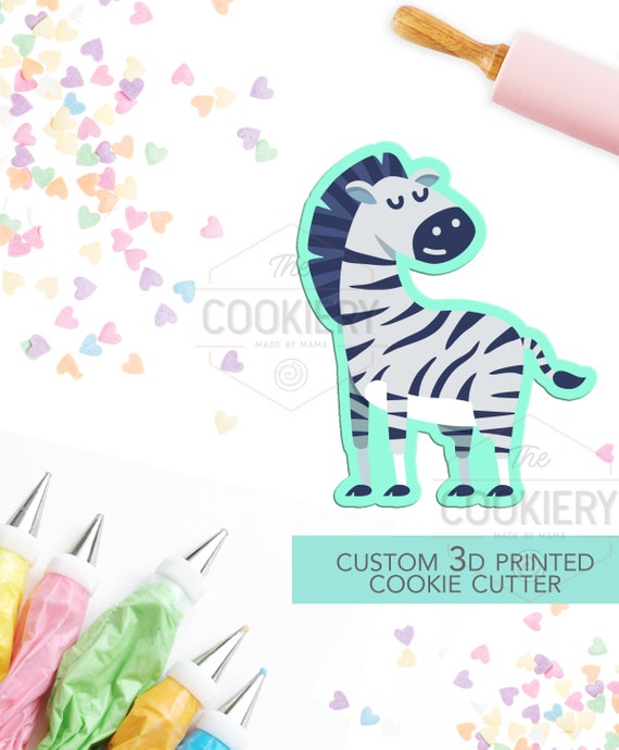 Zebra Cookie Cutter Jungle Safari Zebra Cookie Cutter 3D - Etsy