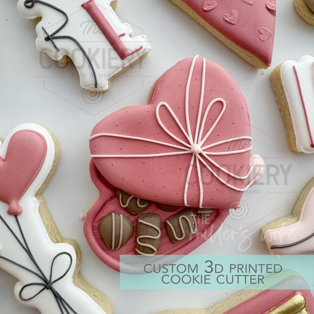 Box of Chocolates Cookie Cutter- Valentine's Day Cookie Cutter - 3D ...