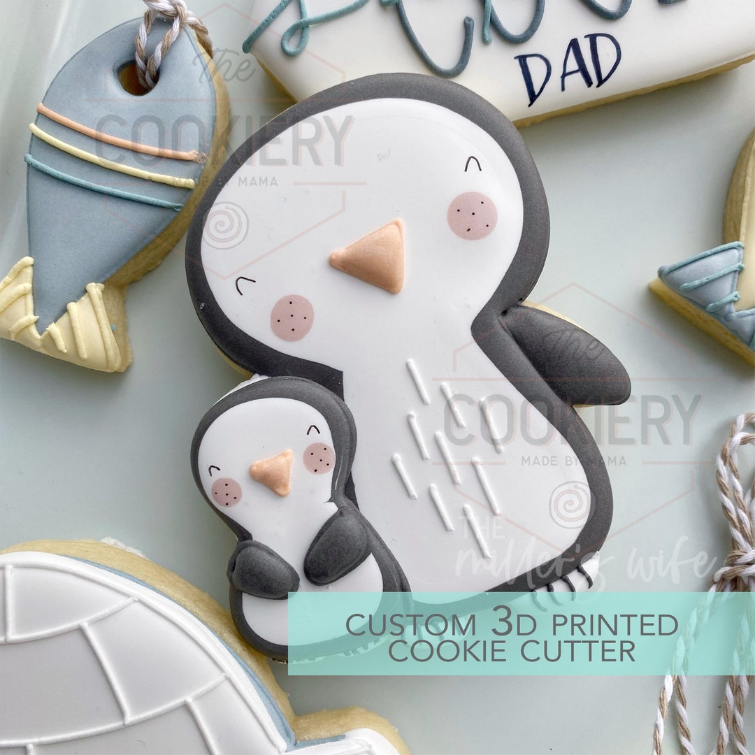 Penguin and Baby - Father's Day Cookie Cutter - 3D Printed Cookie ...