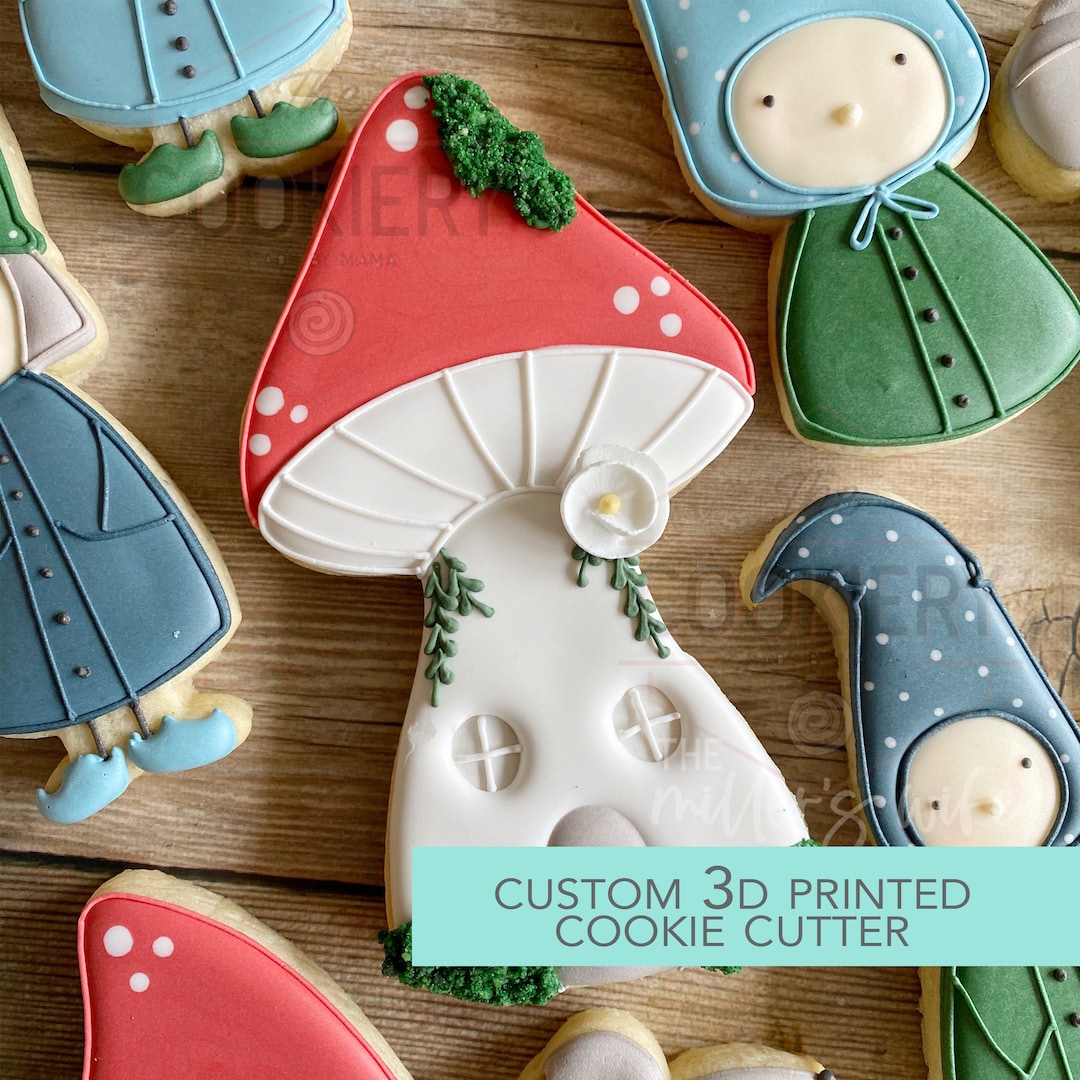 Skinny Toadstool Cookie Cutter - Cute Forest Gnome Cutter - 3D Printed ...
