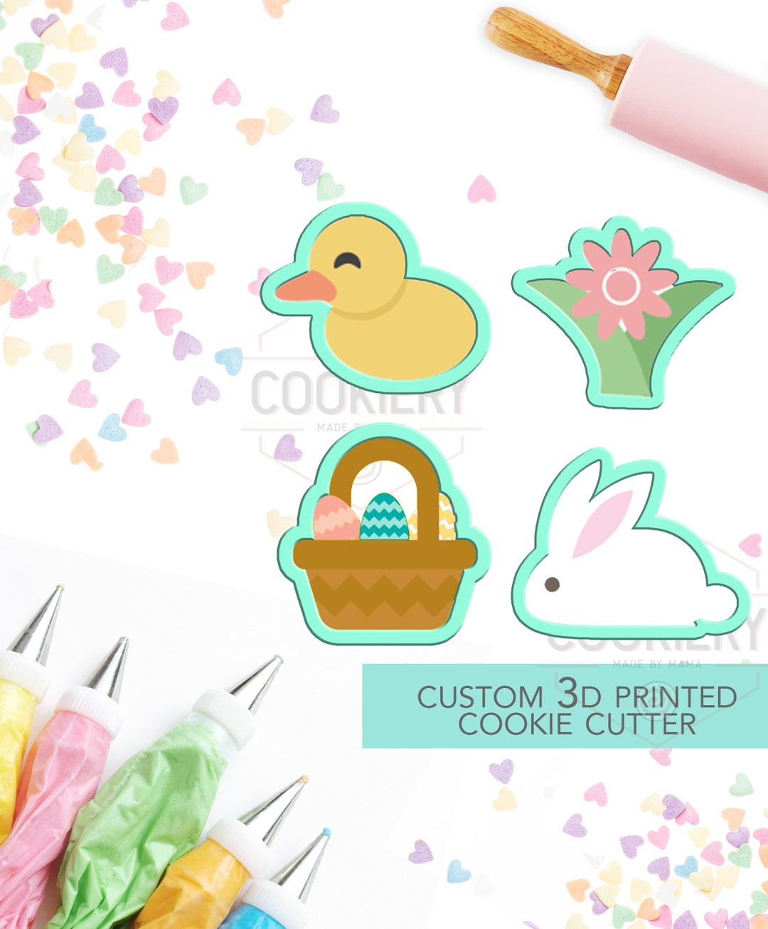Assorted Easter Mini Cookie Cutter Set - Mini Cookie Cutters - 3D ...
