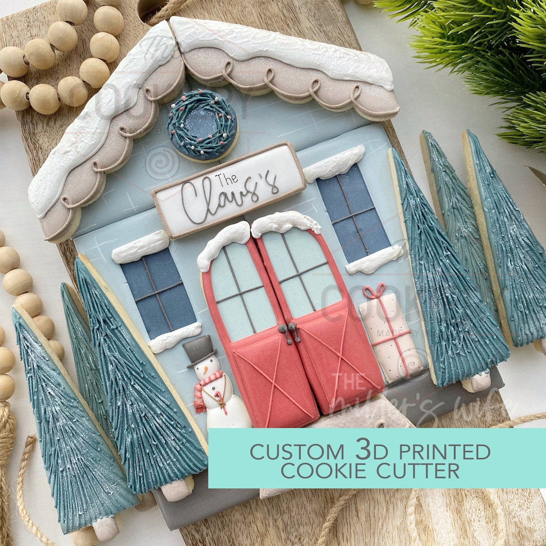 House Cookie Cutter Platter 9pc Set or Holiday House 12 Pc Set ...