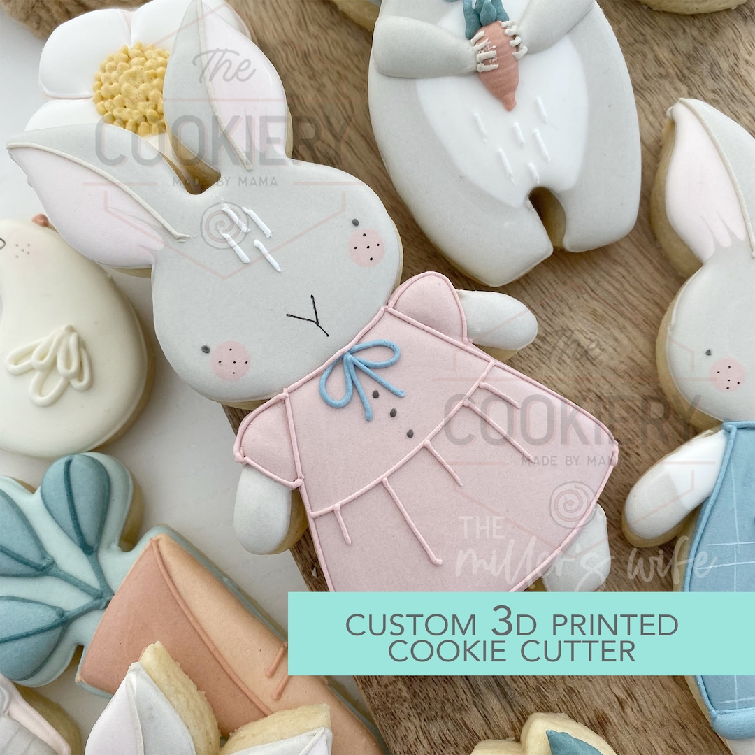 Girl Bunny Cookie Cutter - Easter Cookie Cutter - 3D Printed Cookie ...