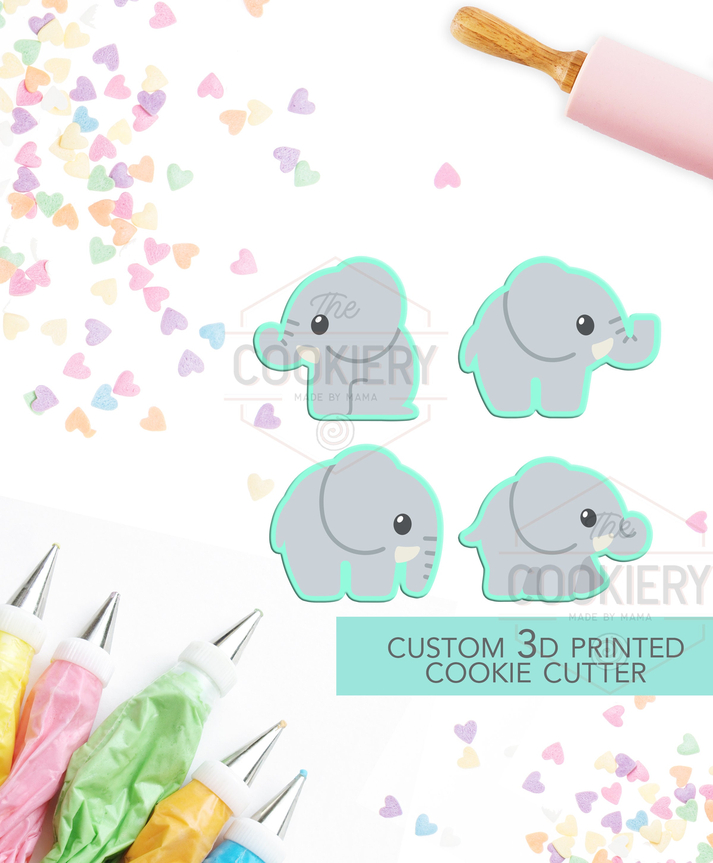 Craft Supplies & Tools Tools Baby Elephant Cookie Cutter Set etna.com.pe