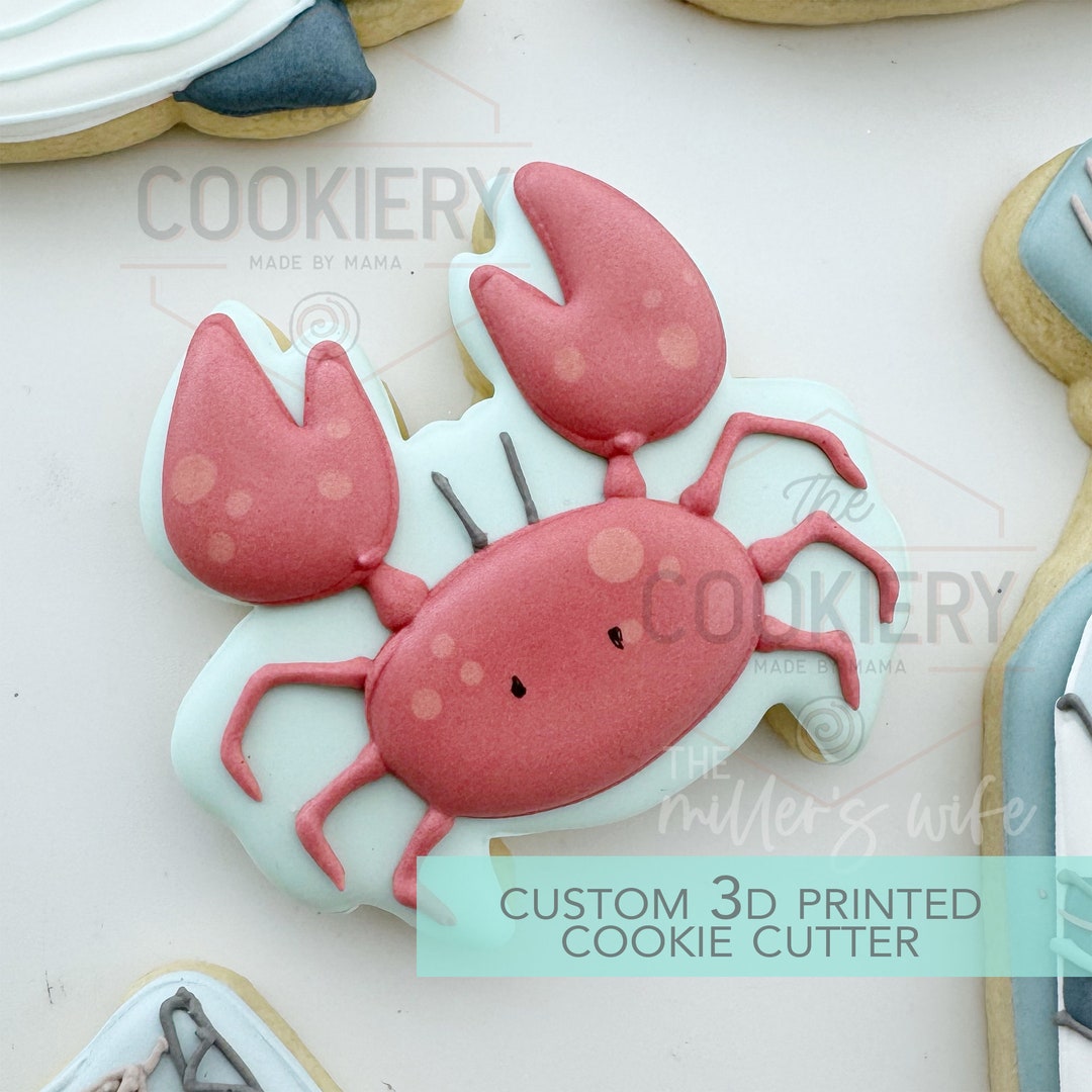 Crab Cookie Cutter - Under the Sea, Nautical Summer Cookie Cutter - 3D ...