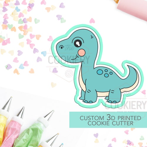 Dinosaur Cookie Cutter Cute Dino Cookie Cutter 3D Printed - Etsy