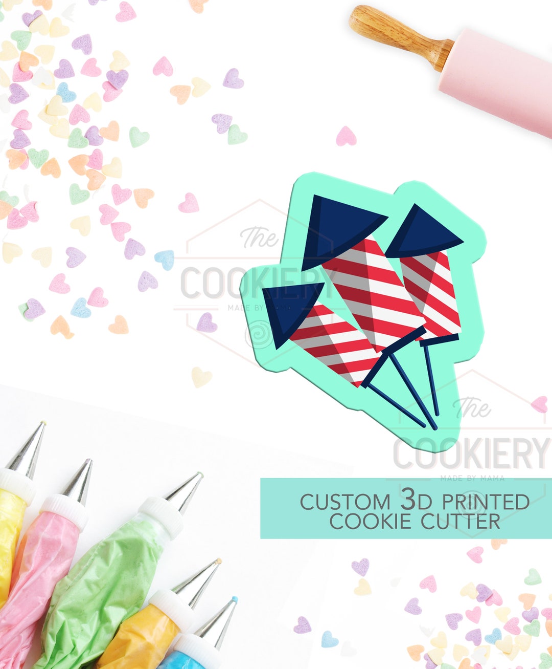 Fireworks Cookie Cutter Rockets Cookie Cutter New Year's Eve Fire ...