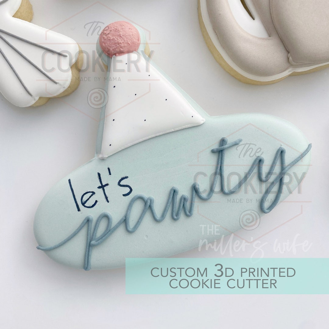 Party Hat Cookie Cutter Plaque - Birthday Hat Plaque - Cookie Cutter ...