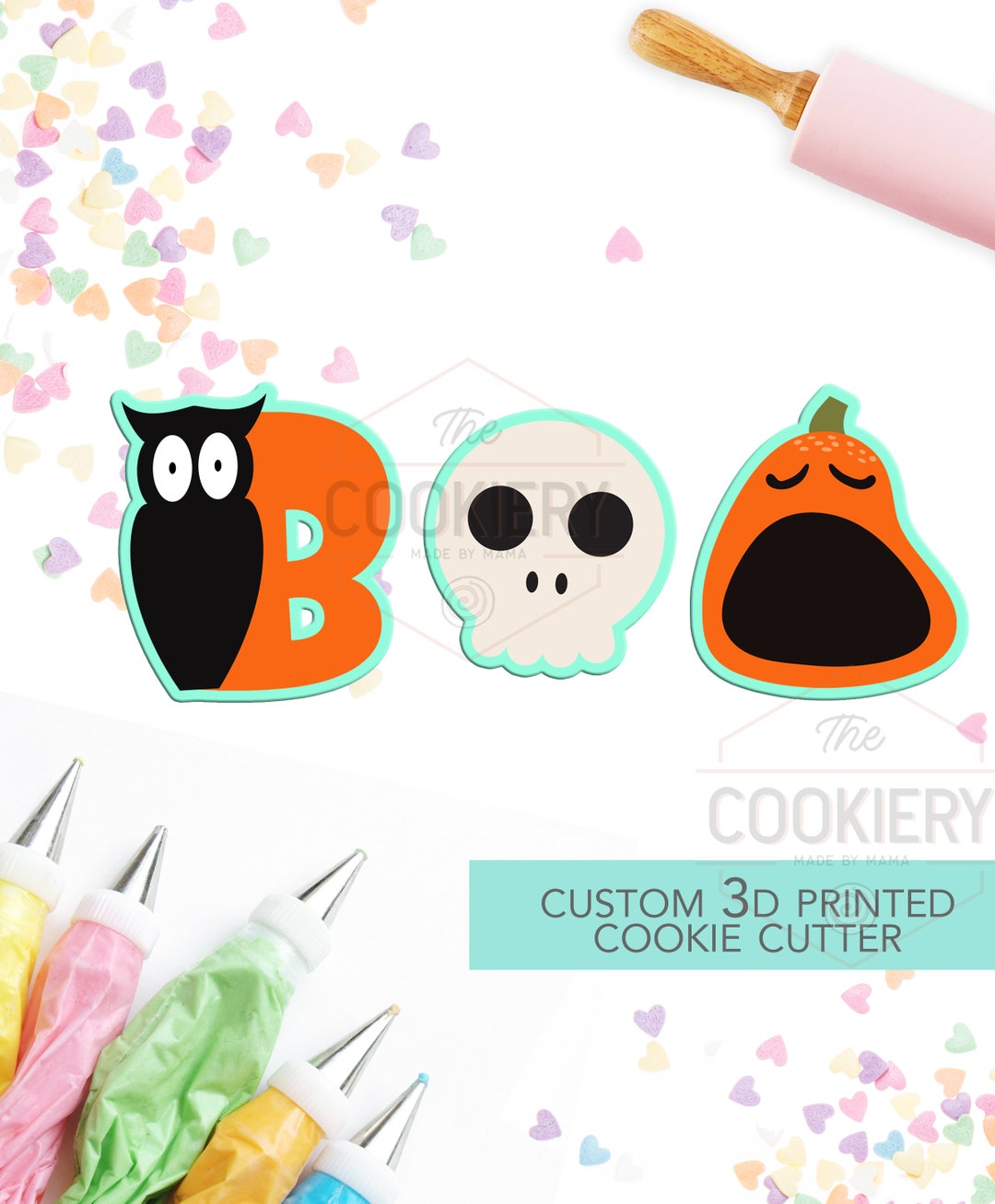 BOO Lettering Set - 3 PC Set - Halloween Cookie Cutters - Platter ...