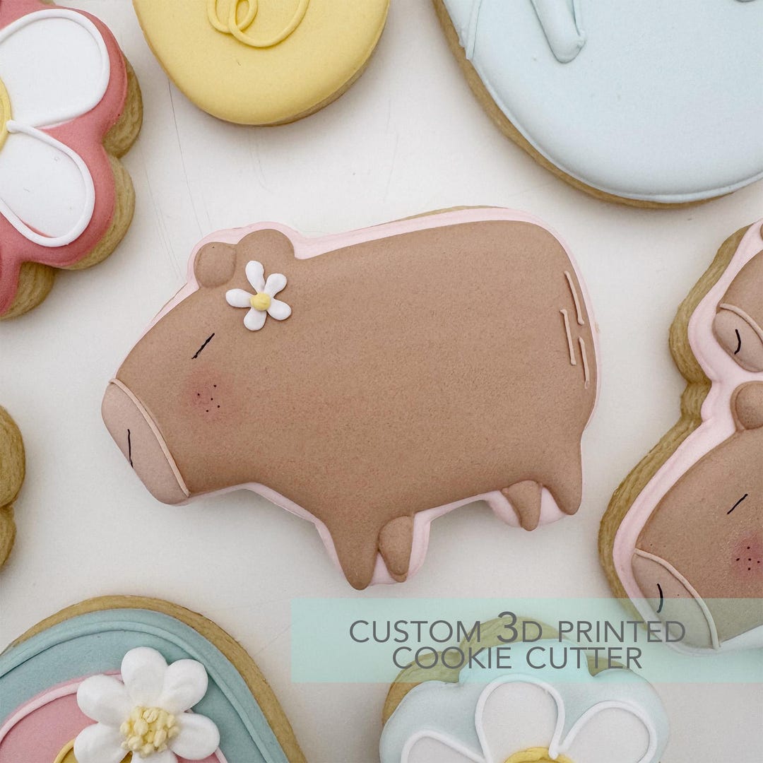 Standing Capybara Cookie Cutter - Birthday Party Capybara Cookie Cutter ...