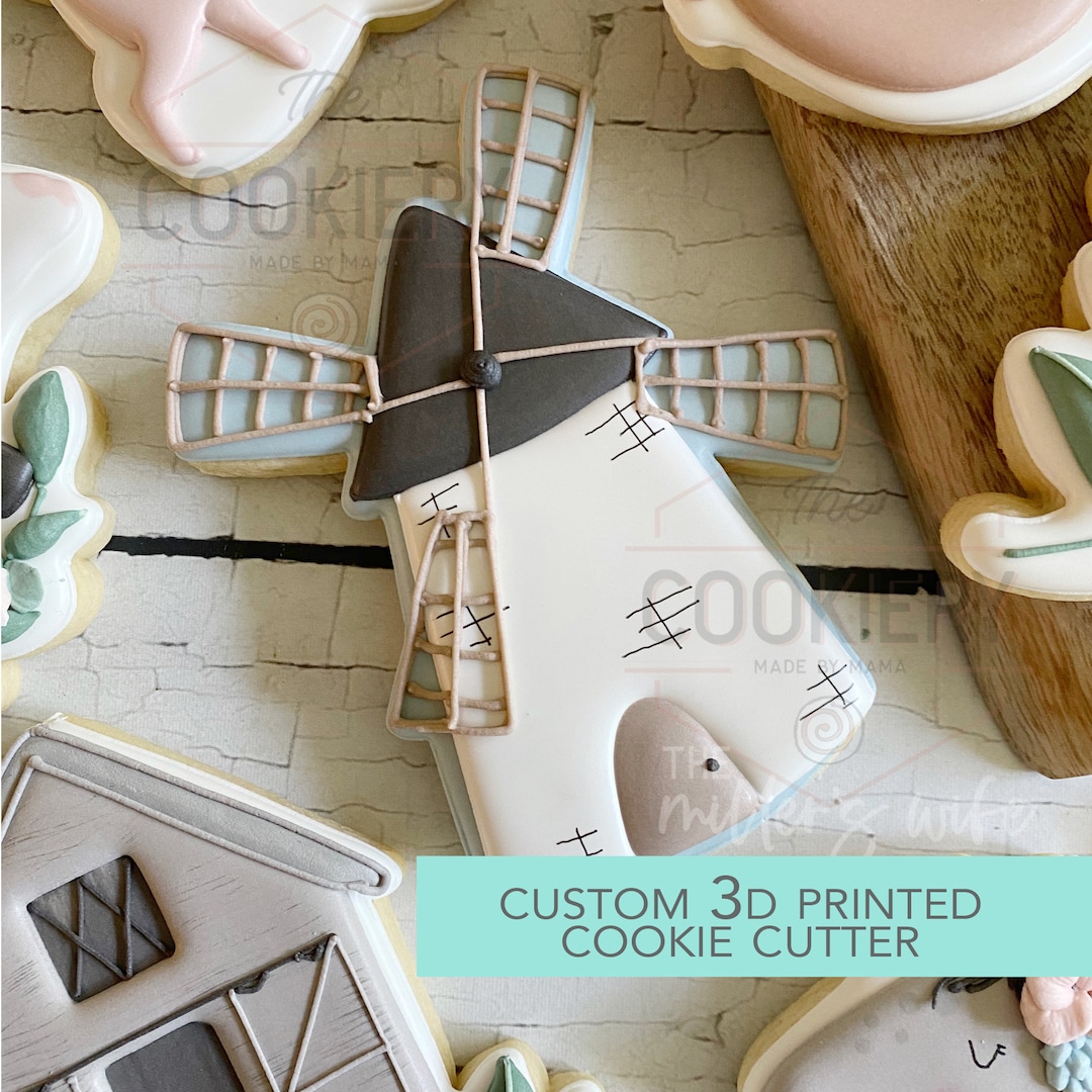Windmill Cookie Cutter - Farm Animals Cookie Cutter - 3D Printed Cookie ...