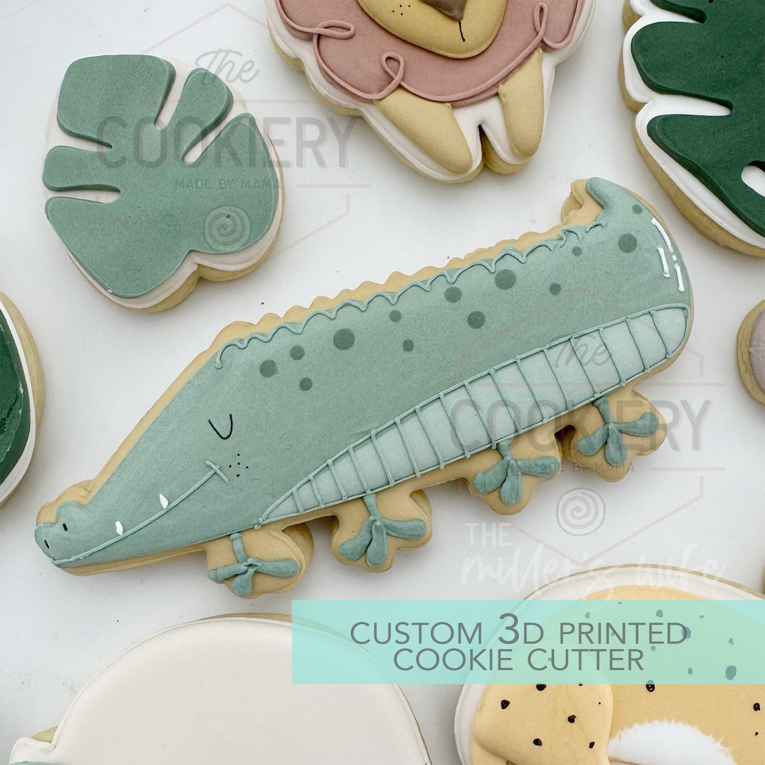 Crocodile Alligator Cookie Cutter - Safari Animals Cookie Cutter - 3D ...