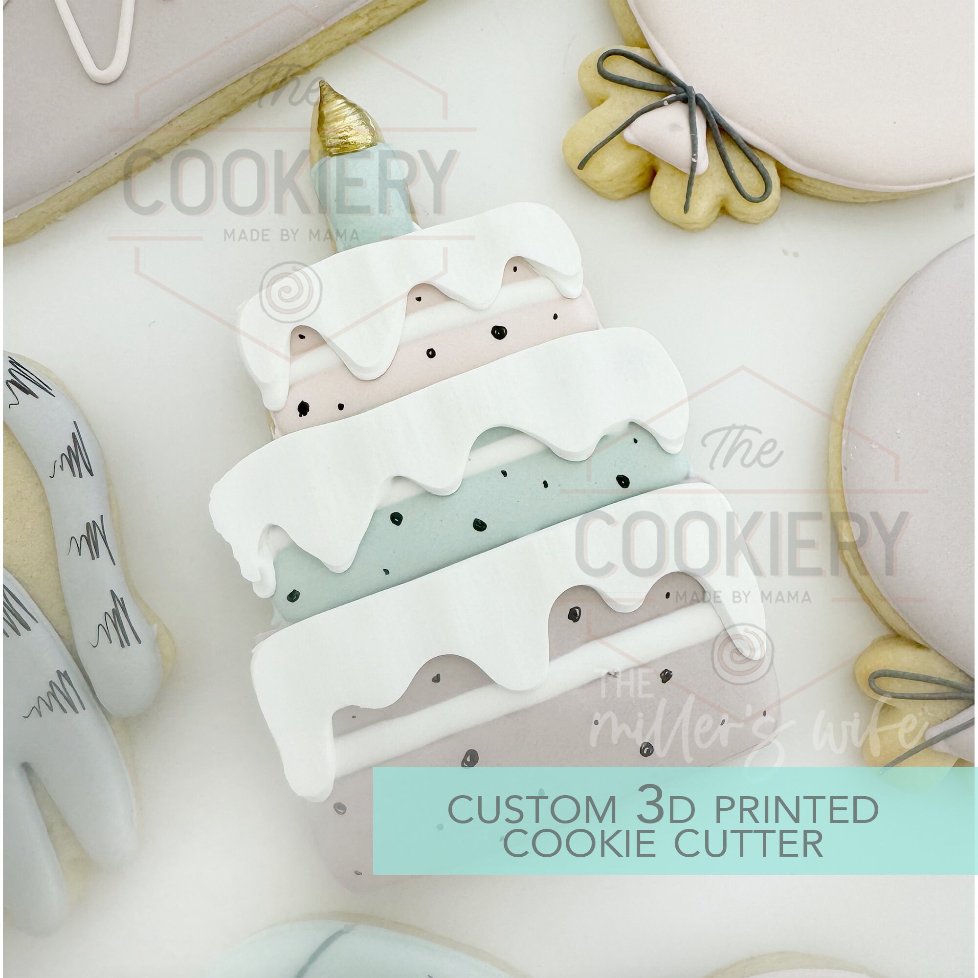 Layered Birthday Cake Cookie Cutter, Gardening Cookie Cutter 3D Printed ...