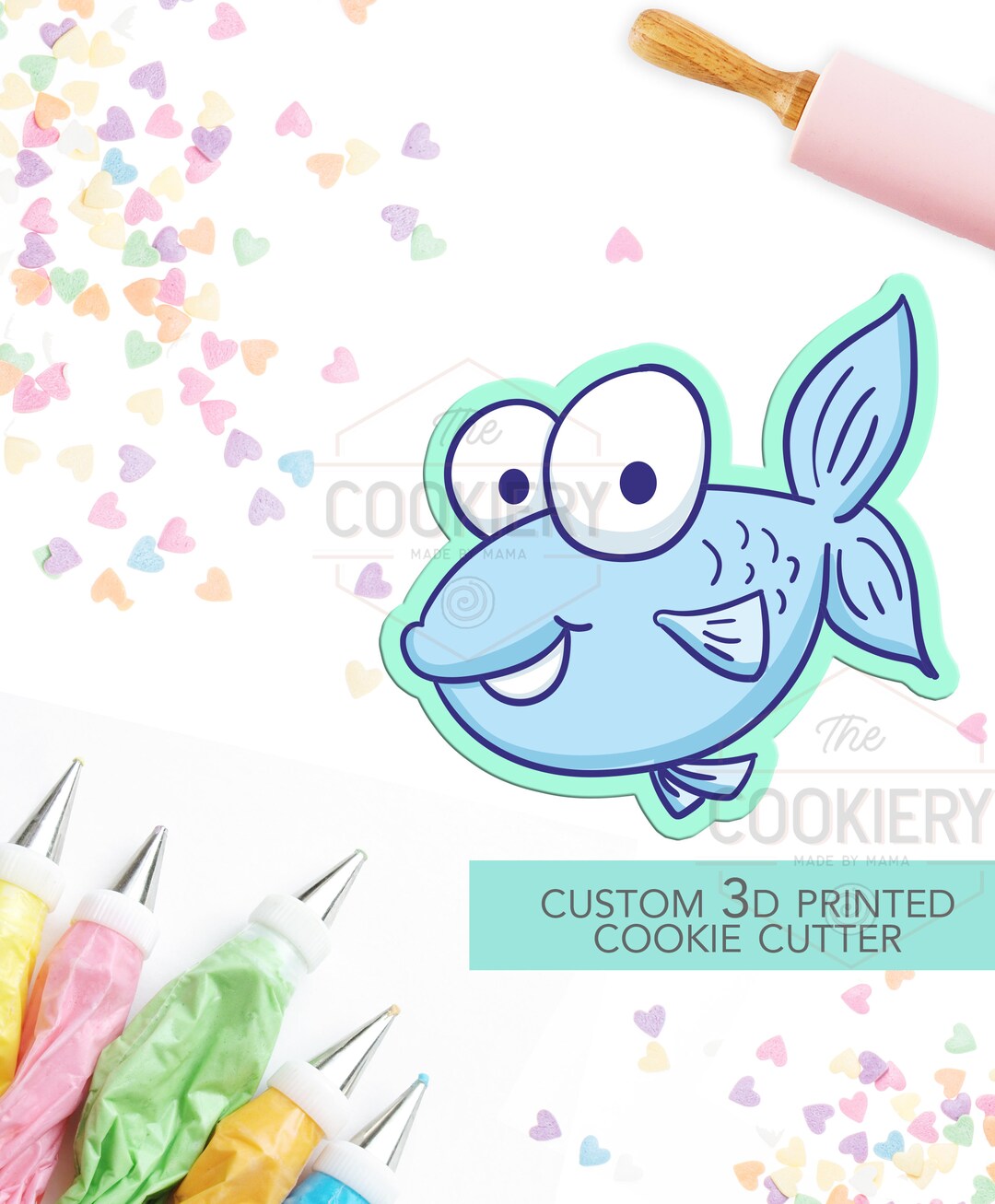 Cute Fish Cookie Cutter - Goldfish Cookie Cutter - Sea Cookie Cutter ...