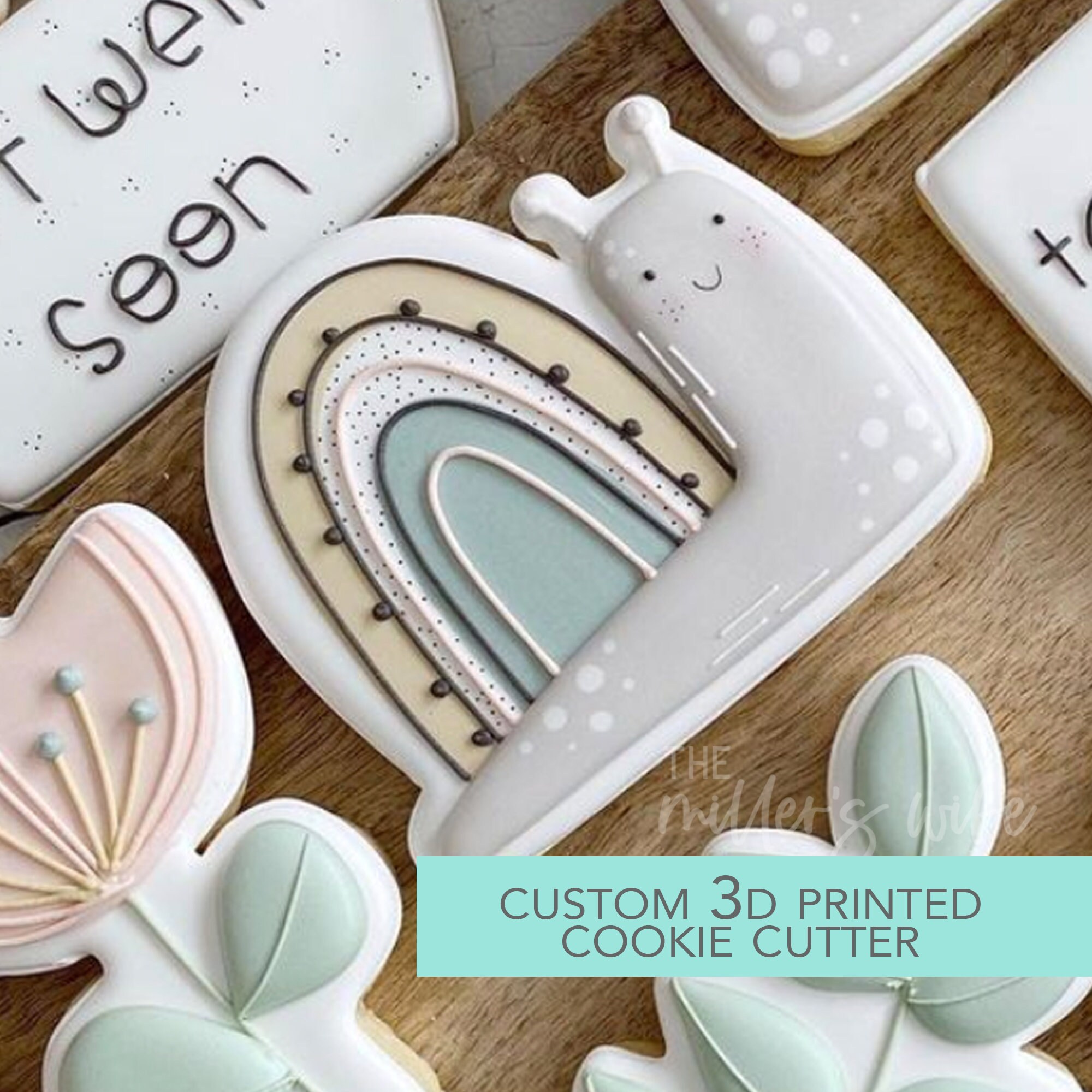 Snail Cookie Cutter Cute Snail Spring Cookie Cutter 3D - Etsy