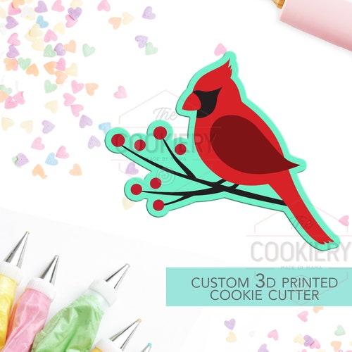Red Cardinal Cookie Cutter Christmas Cardinal Cookie Cutter - Etsy