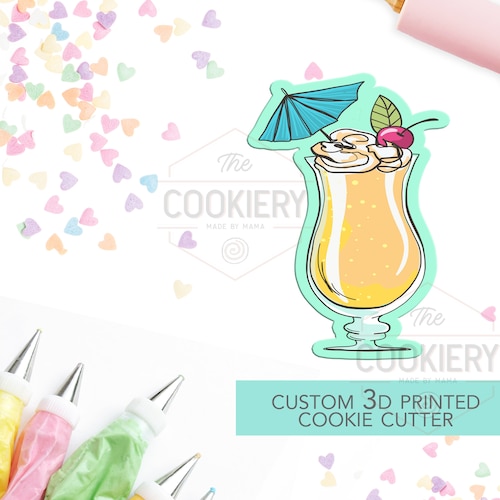 Summer Cocktail Cookie Cutter Summer Drink Cutter Pina - Etsy