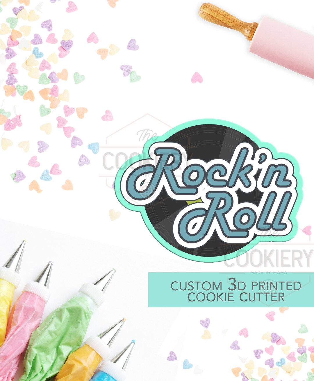 Rock N Roll 50's Theme Cutter - 50's Cutter - Record Player Cutter - 3D ...