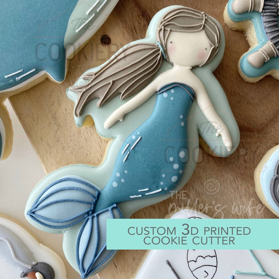 Mermaid Cookie Cutter - Under the Sea Cookie Cutter - 3D Printed Cookie ...