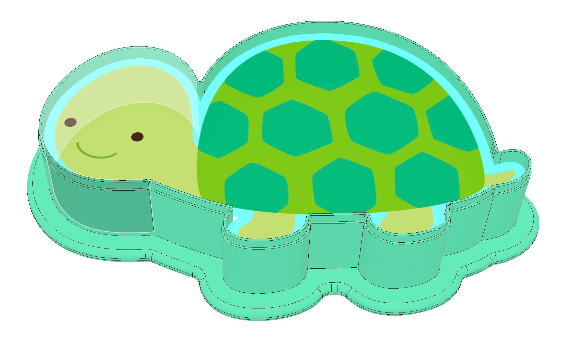 Cute Turtle Cookie Cutter 3D Printed Cookie Cutter - Etsy