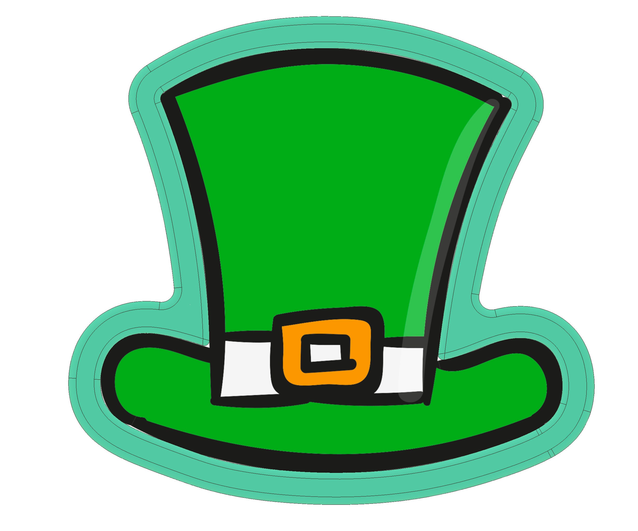 Leprechaun Hat Cookie Cutter - Top Hat Cookie Cutter - St Patrick's Day ...