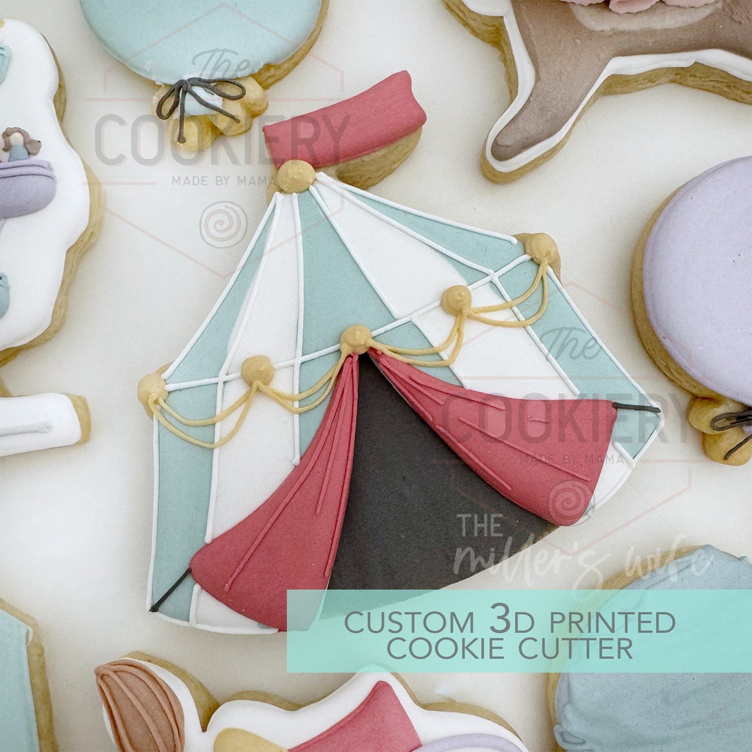 Circus Tent Cookie Cutter - Circus Cookie Cutter - 3D Printed Cookie ...